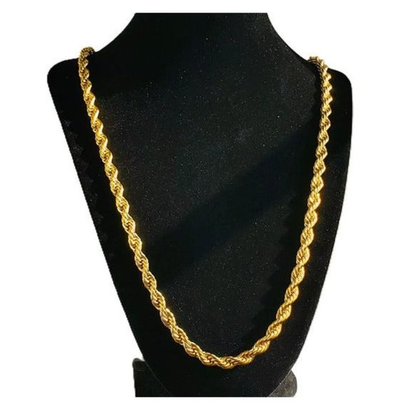 Accessories | 3 Mens 18k Gold Twisted Rope Style Chain Necklace 30 Inch ...